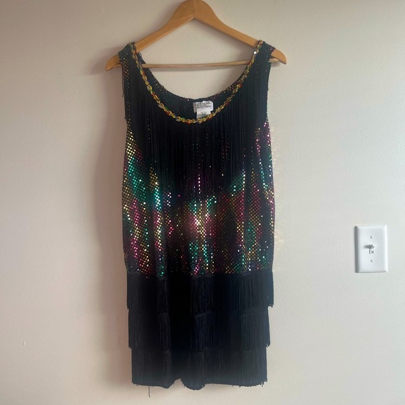 California Costumes | Dresses | 92s Flapper Sequin Fringe Dress | Poshmark